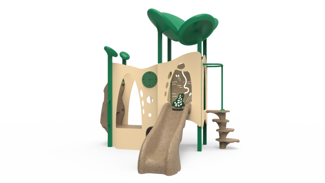 Playset with Spiral Climber & Fine Motor Panel | Playworld