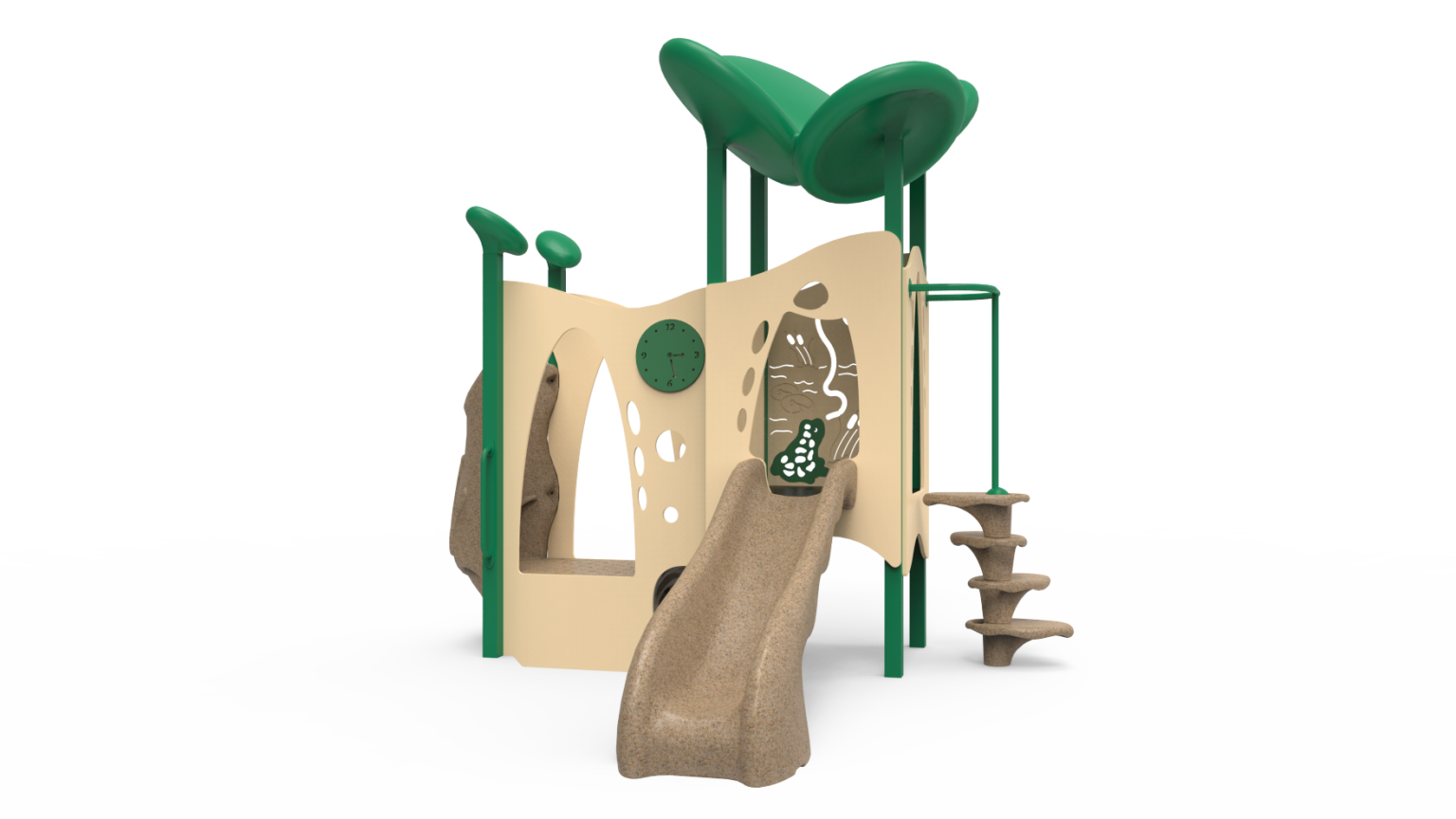 Playset with Spiral Climber & Fine Motor Panel | Playworld
