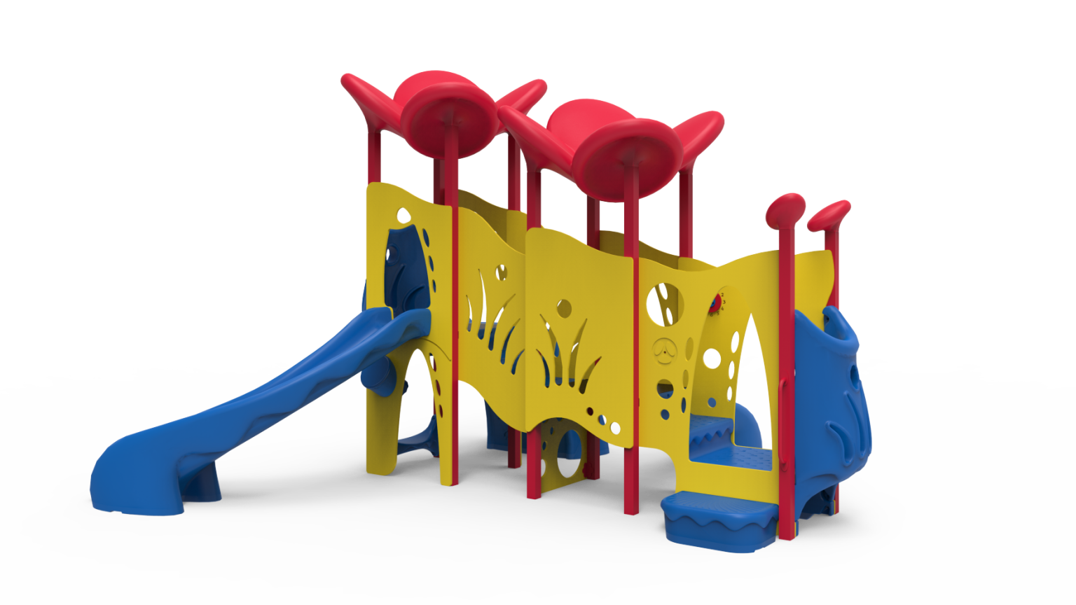 Playset with Rock Climber & 2 Slides | Playworld