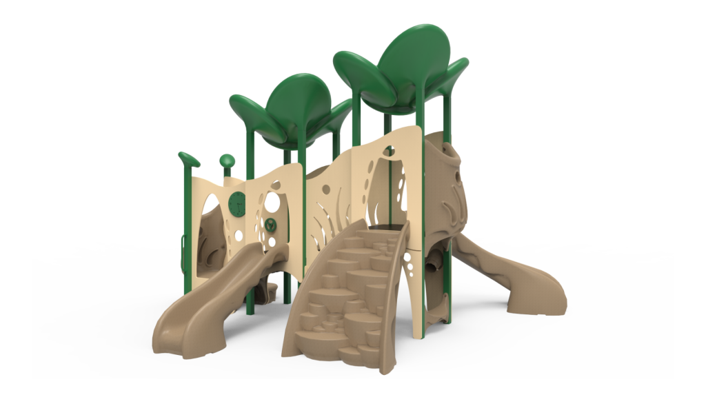 Playset with Rock Climber & 2 Slides | Playworld