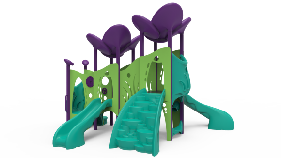 Playset with Rock Climber & 2 Slides | Playworld