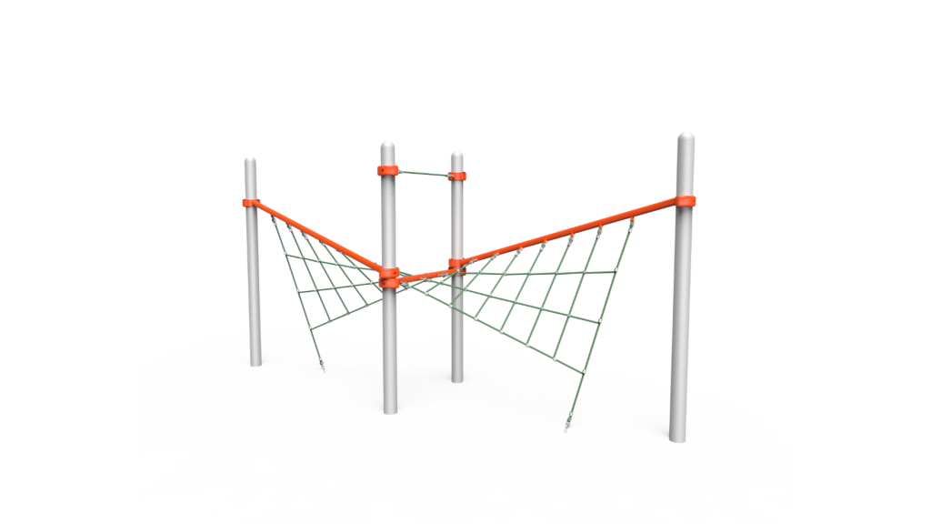 Three-Point Traverse - Double | Playground Equipment from Playworld
