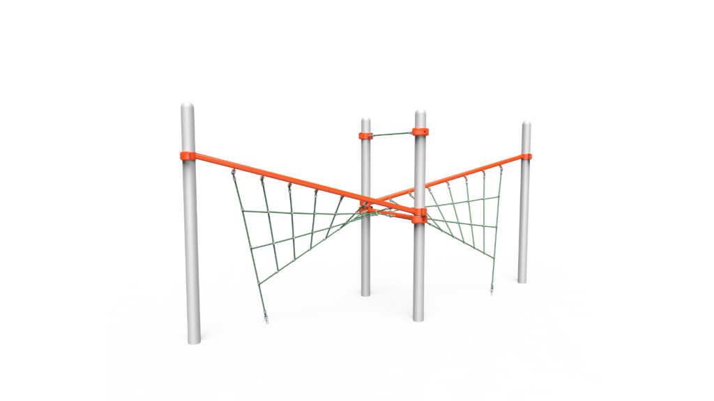 Three-Point Traverse - Double | Playground Equipment from Playworld