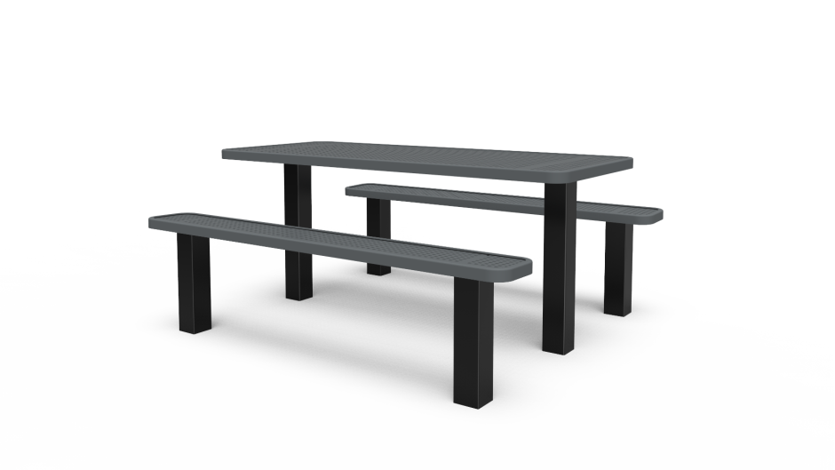 Perforated Separate Bench Table 6' (1,83m) In-Ground | Playground ...