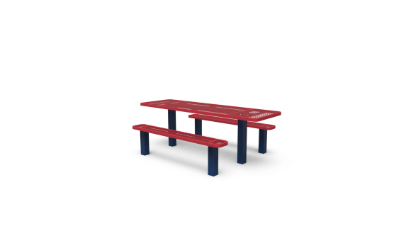 Perforated ADA Separate Bench Table 8' (2,44m) In-Ground | Playground ...